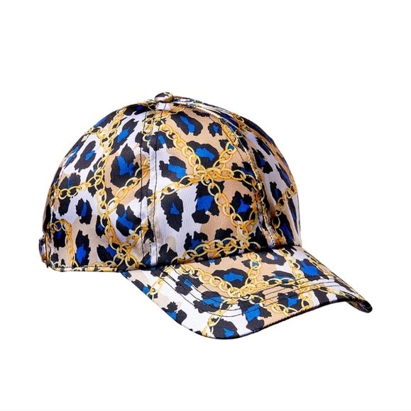 Accessories | Nwt Luxe Leopard Print Satin All Over Baseball Cap | Poshmark
